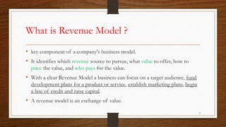 What is Revenue model? | PPTX | Business | Business and Finance