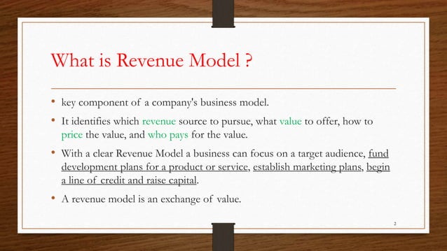 What is Revenue model? | PPTX | Business | Business and Finance