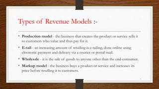 What is Revenue model? | PPTX | Business | Business and Finance