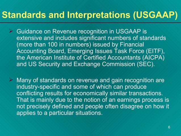 Comparison of IFRS, India GAAP & USGAAP (Revenue Recogniation) by Yash ...