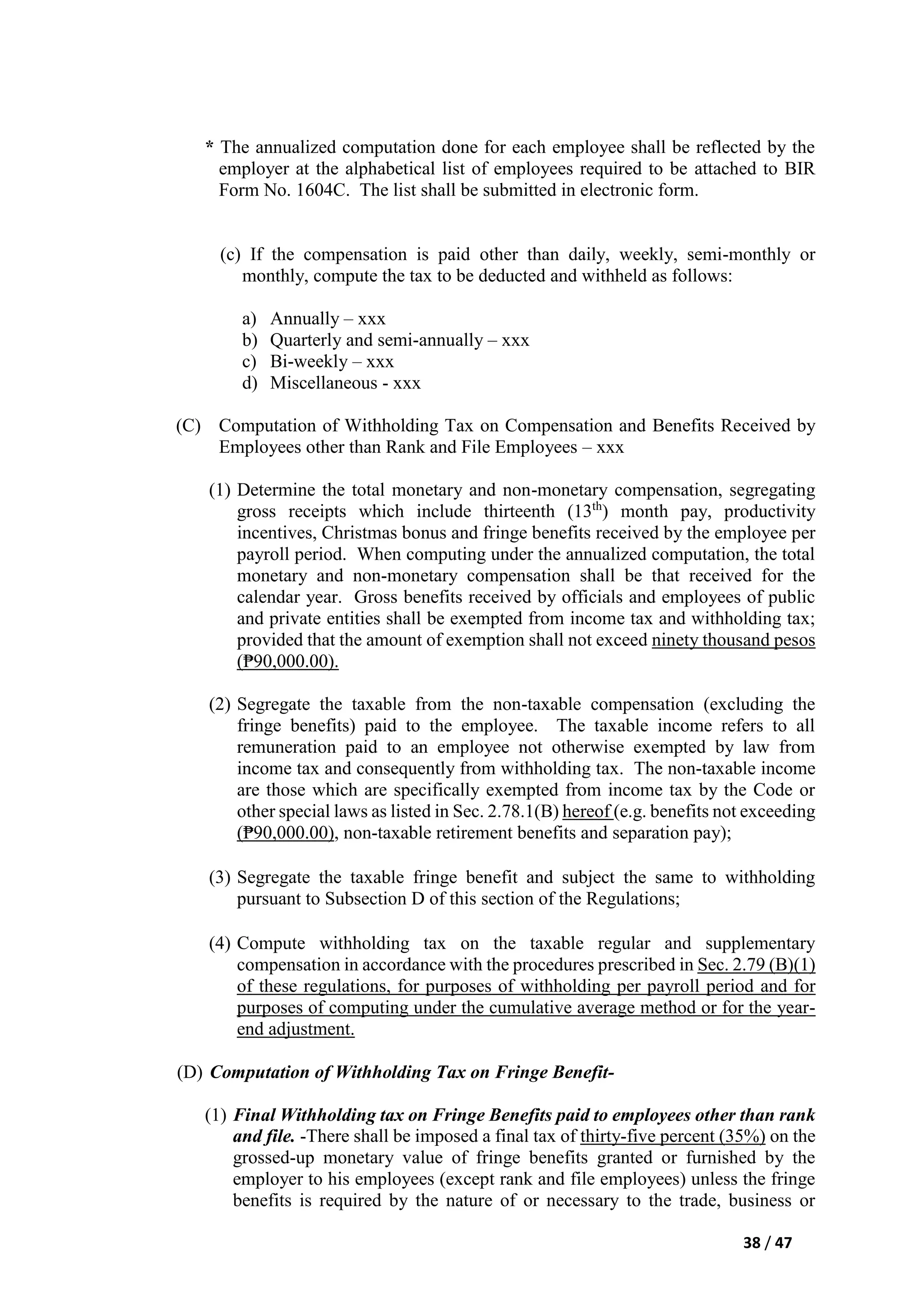 Revenue regulations no. 11 2018,(train law) relative to withholding of ...