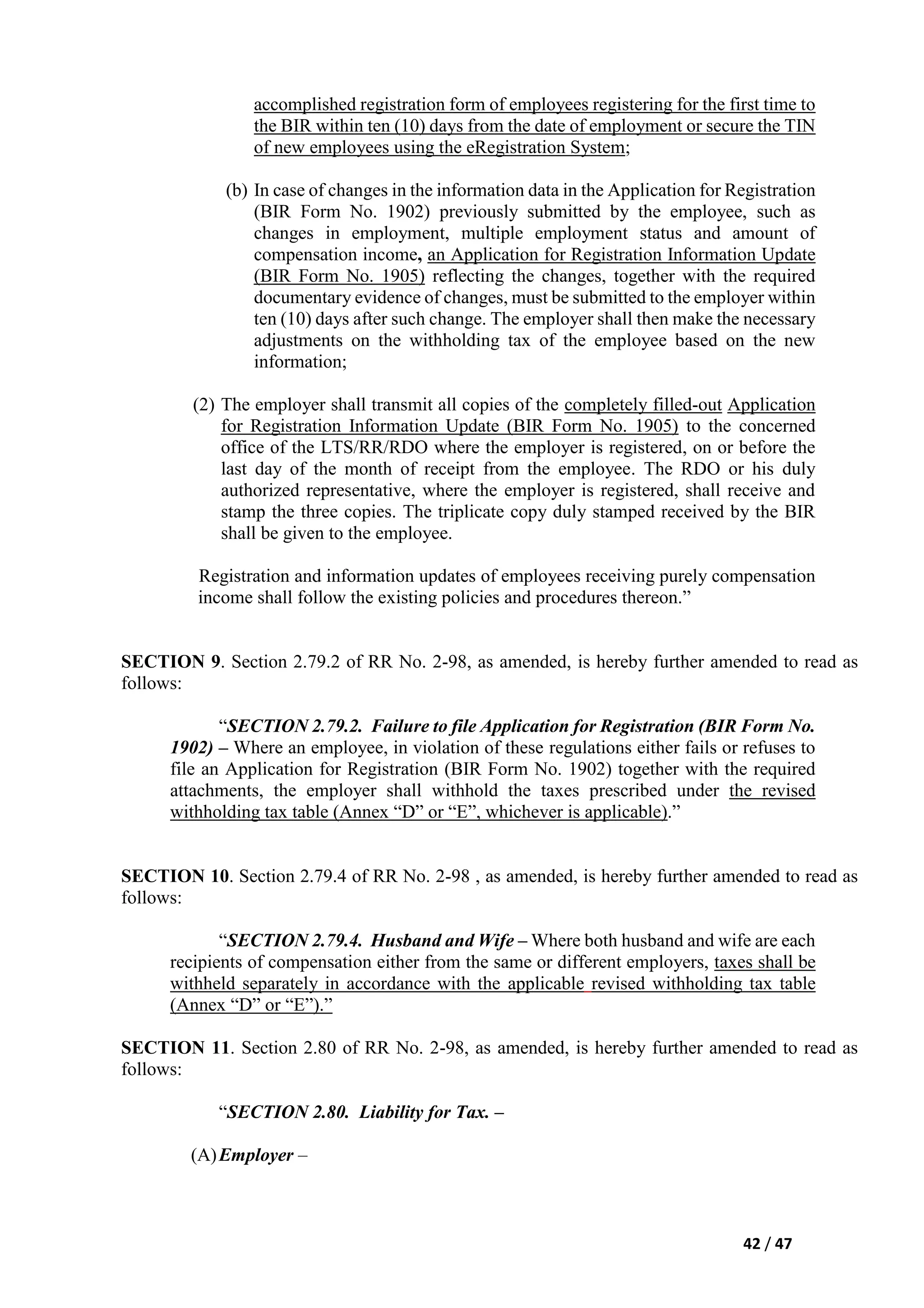 Revenue regulations no. 11 2018,(train law) relative to withholding of income tax) | PDF