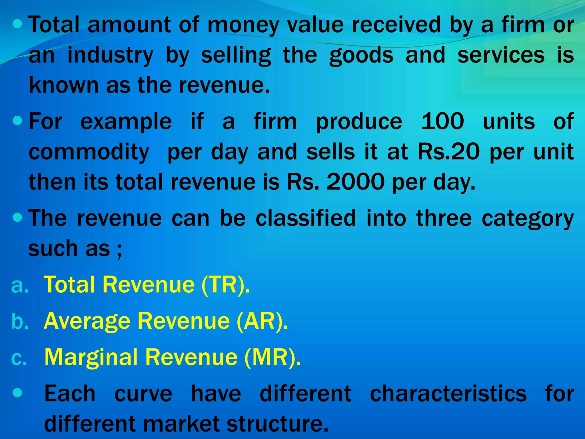 Revenues and revenue curves | PPTX
