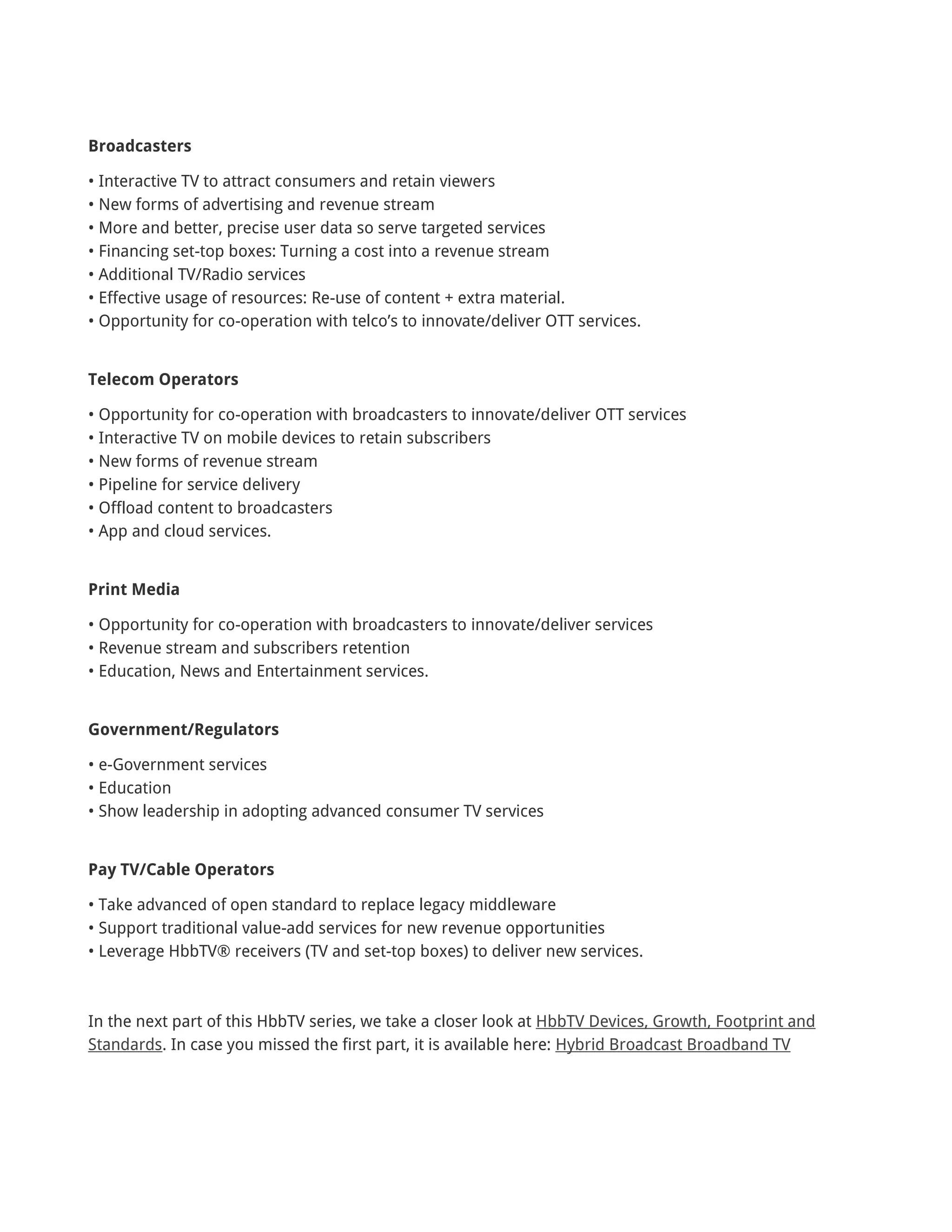 Revenue streams and benefits with HbbTV | PDF