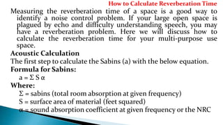 Reverberation time | PPTX