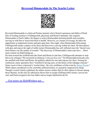 Scarlet Letter Pearl In The Forest