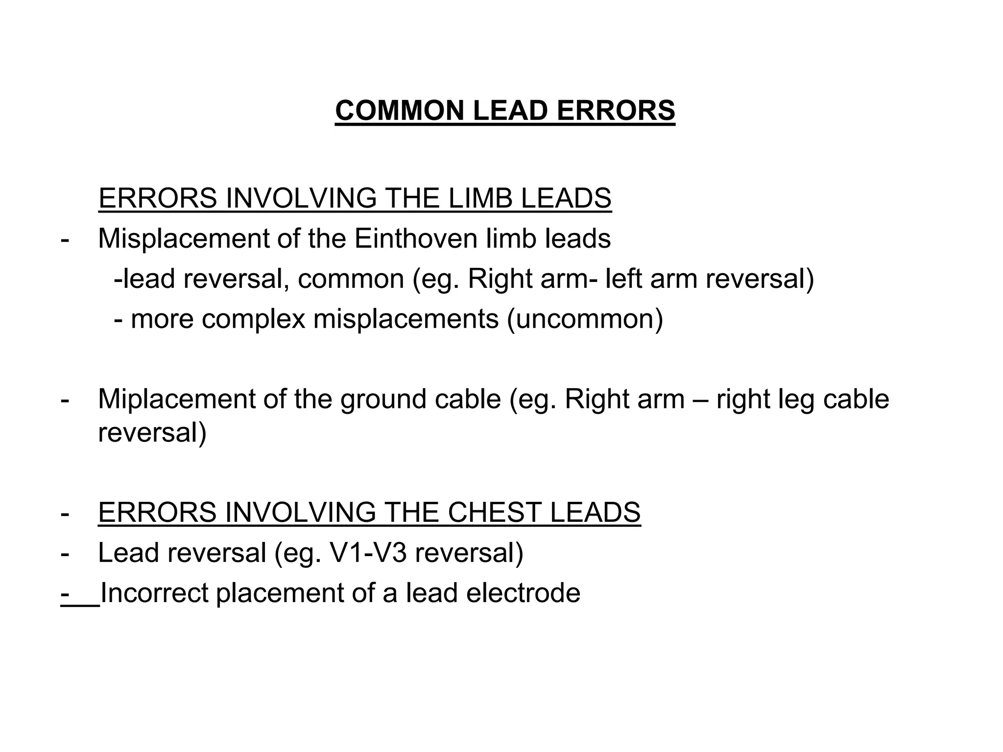 Reversal Limb Leads | PPT