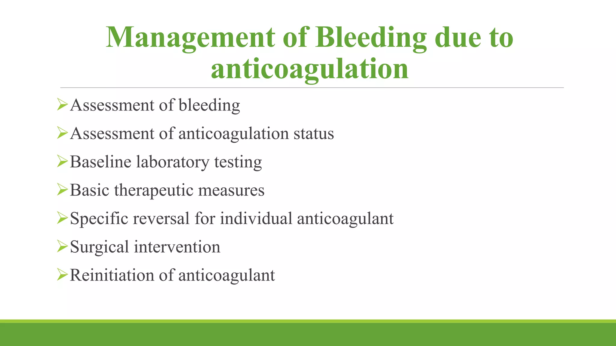 Reversal of anticoagulants with special reference to neurological | PPTX
