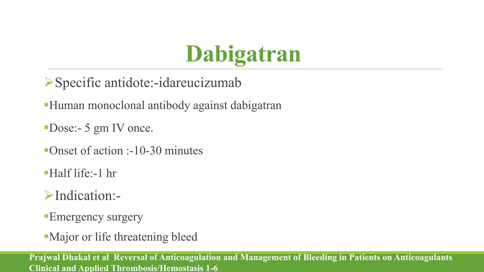 Reversal of anticoagulants with special reference to neurological | PPTX