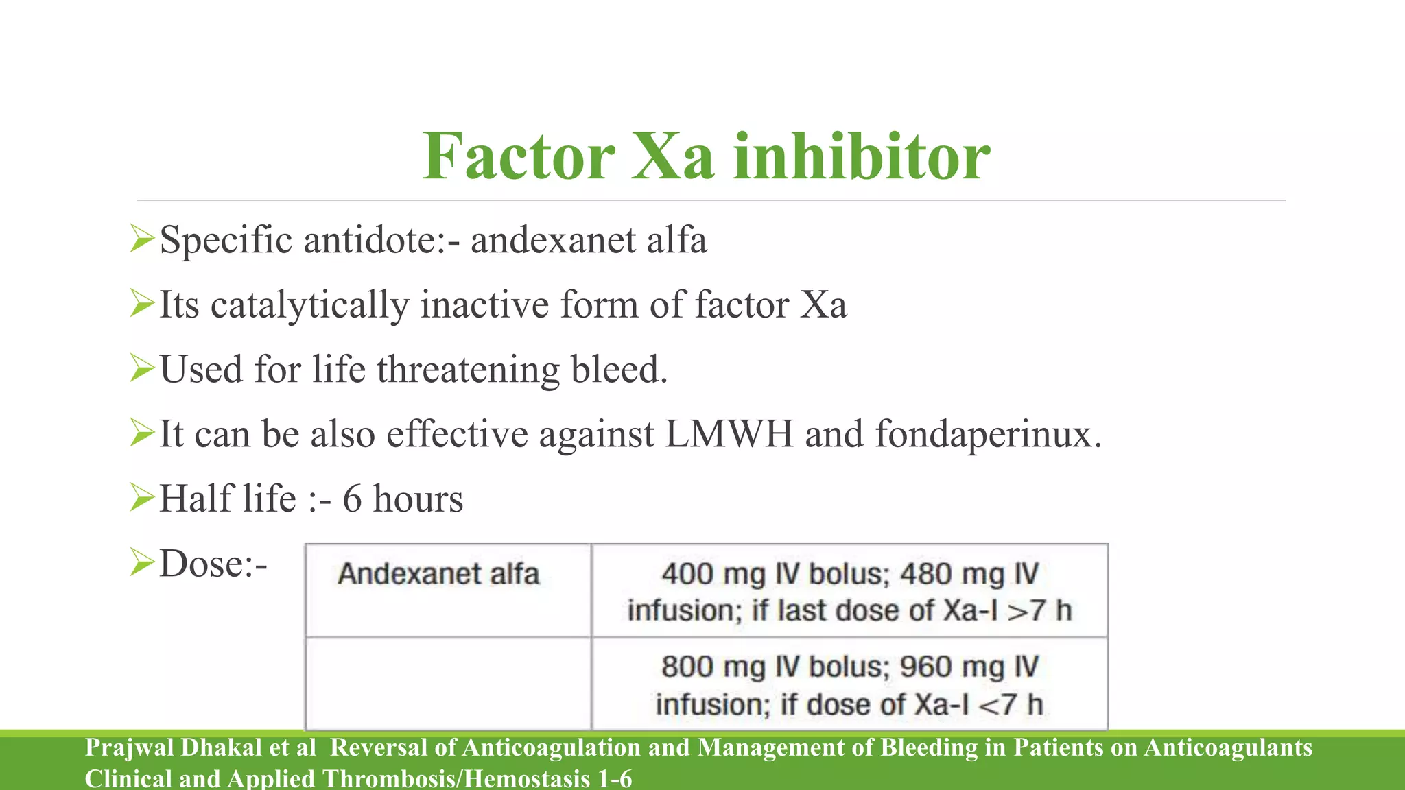 Reversal of anticoagulants with special reference to neurological | PPTX