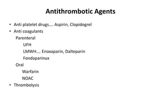 Reversal of antithrombotic agent | PPTX