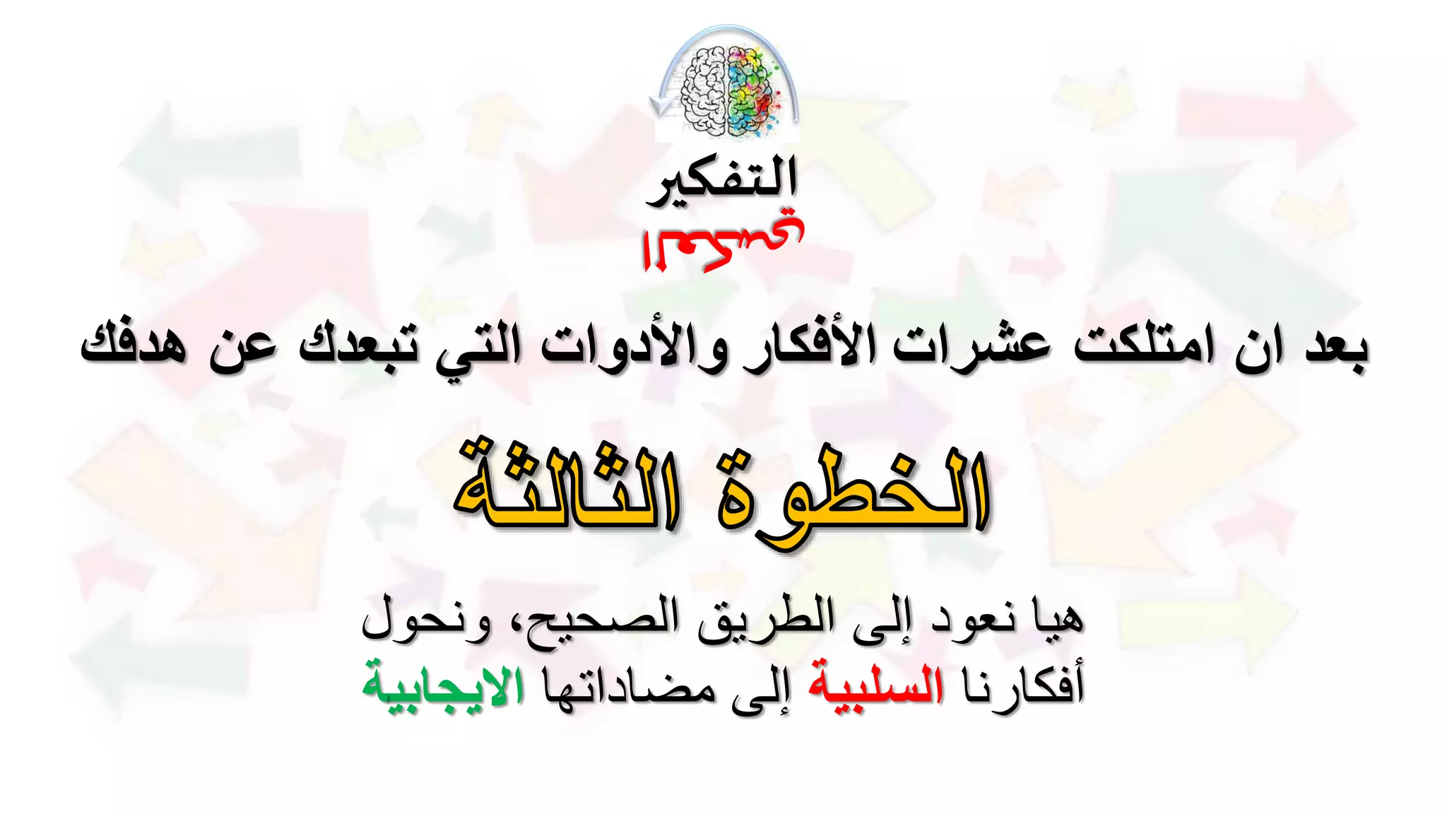 Reversal thinking التفكير العكسي | PPTX