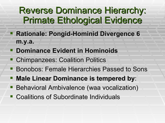 Reverse Dominance Hierarchies | PPT
