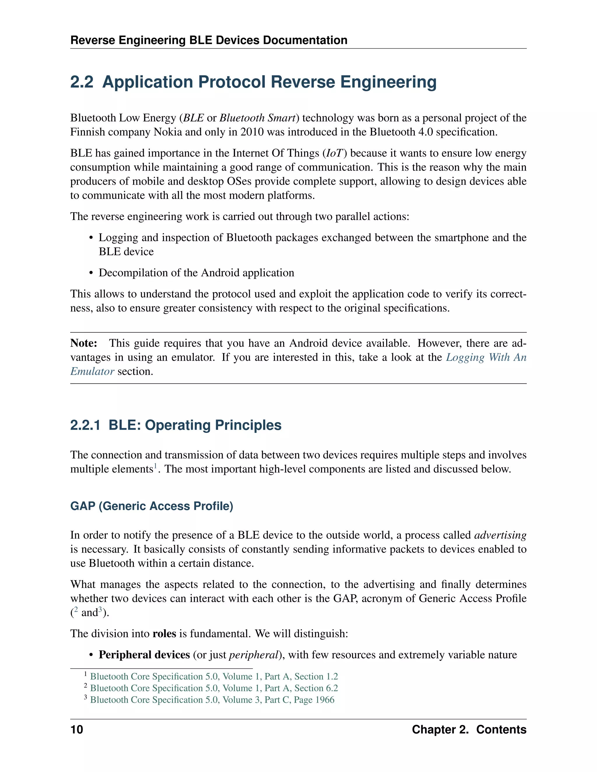 Reverse Engineering BLE Devices Documentation | PDF