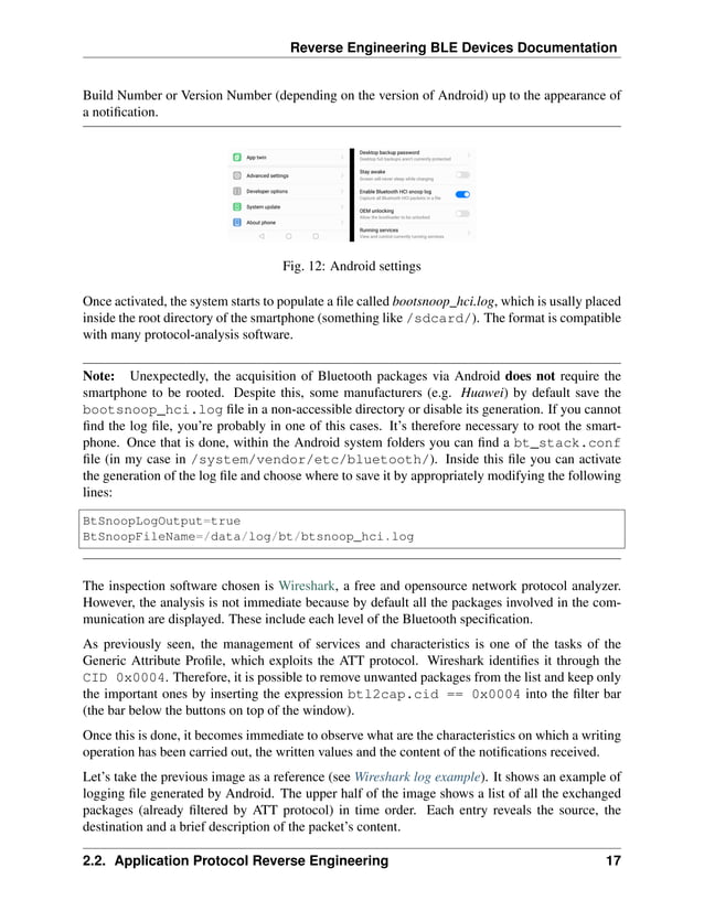 Reverse Engineering BLE Devices Documentation | PDF