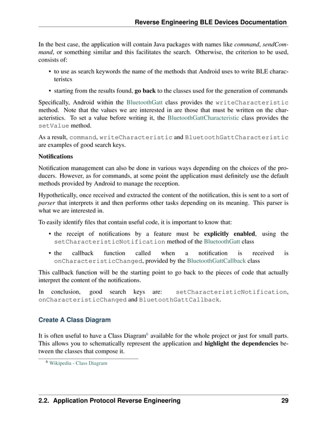 Reverse Engineering BLE Devices Documentation | PDF
