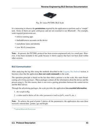 Reverse Engineering BLE Devices Documentation | PDF