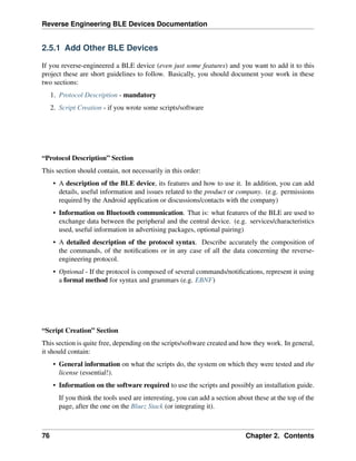 Reverse Engineering BLE Devices Documentation | PDF