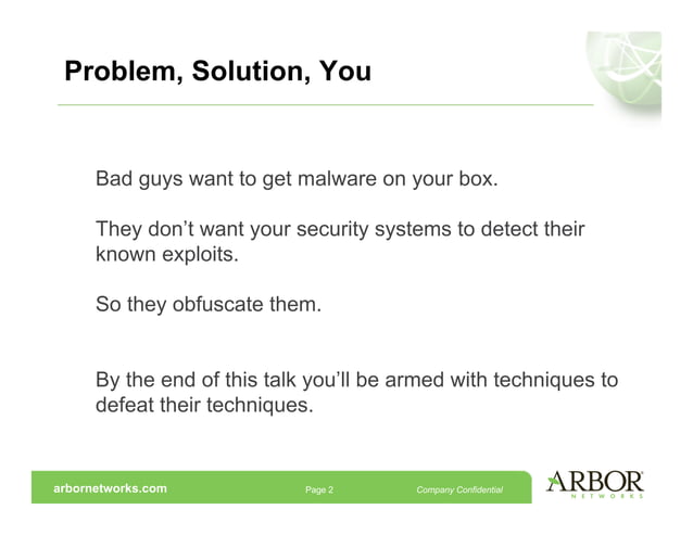 Reverse Engineering Malicious Javascript | PPT