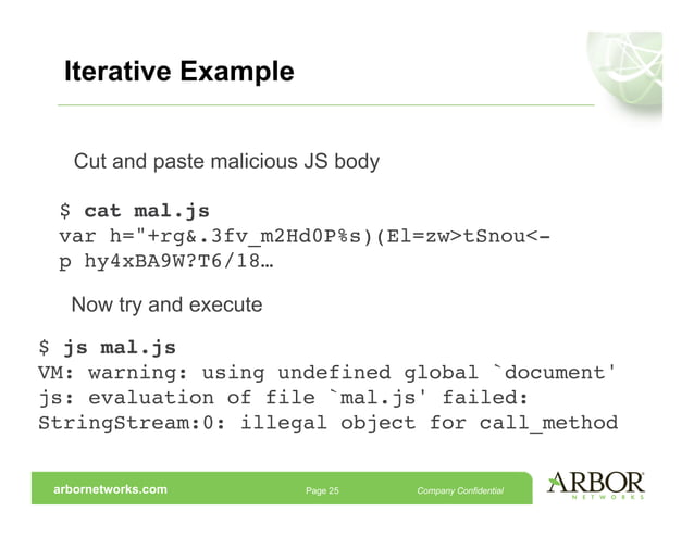 Reverse Engineering Malicious Javascript | PPT