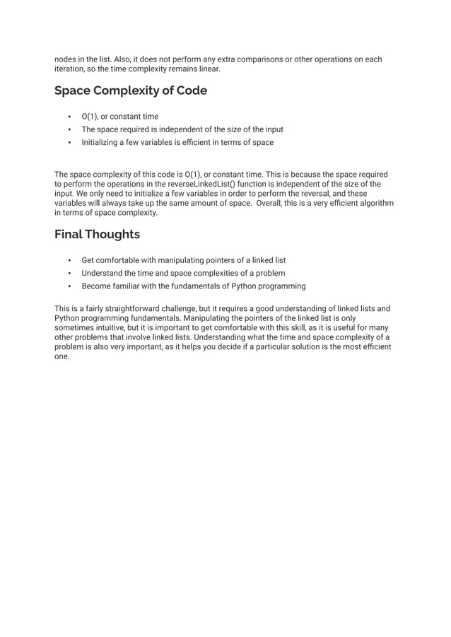 Reverse a Linked List In Place in Python | PDF