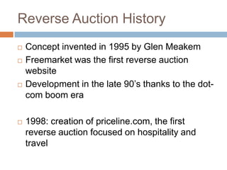 Reverse Auction | PPT