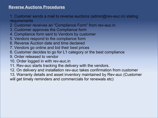 Reverse Auctions | PPT