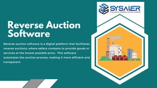 Sysaler Benefits of reverse auction software | PPT