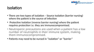Reverse Barrier Nursing Neutropenic care | PPTX