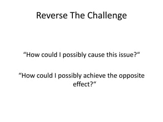 Reverse Brainstorming | PPTX