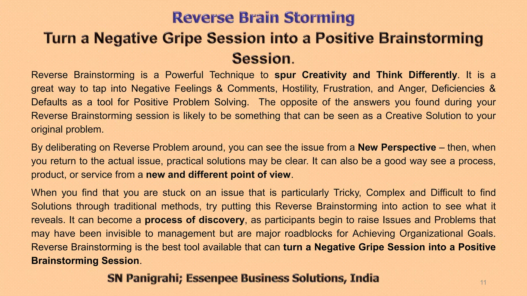 #Reverse Brainstorming - A Creative Group Problem-Solving Technique for ...