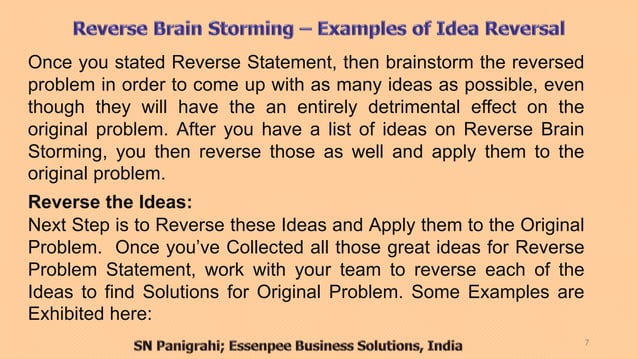 #Reverse Brainstorming - A Creative Group Problem-Solving Technique for ...