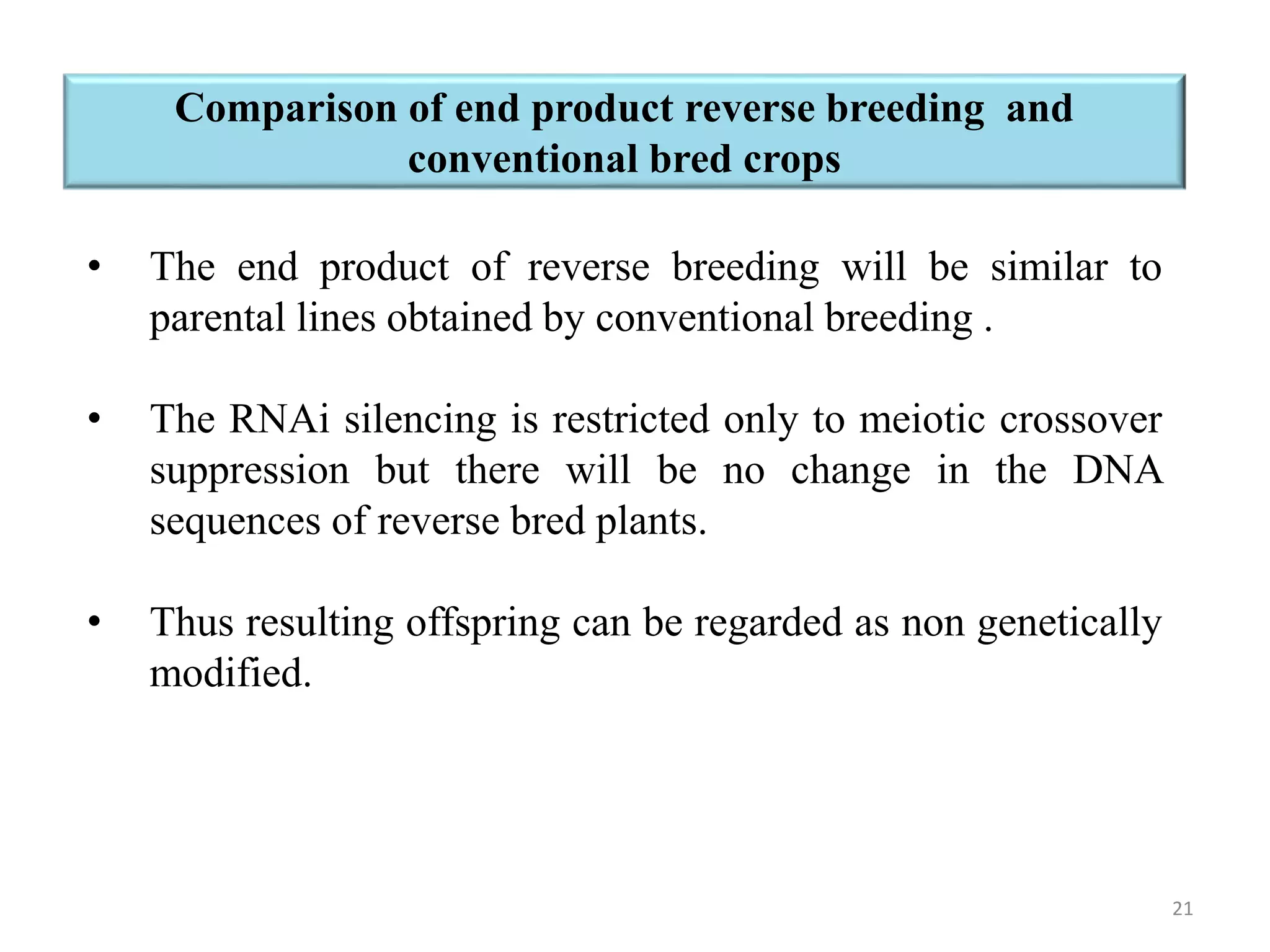 Reverse Breeding | PPTX
