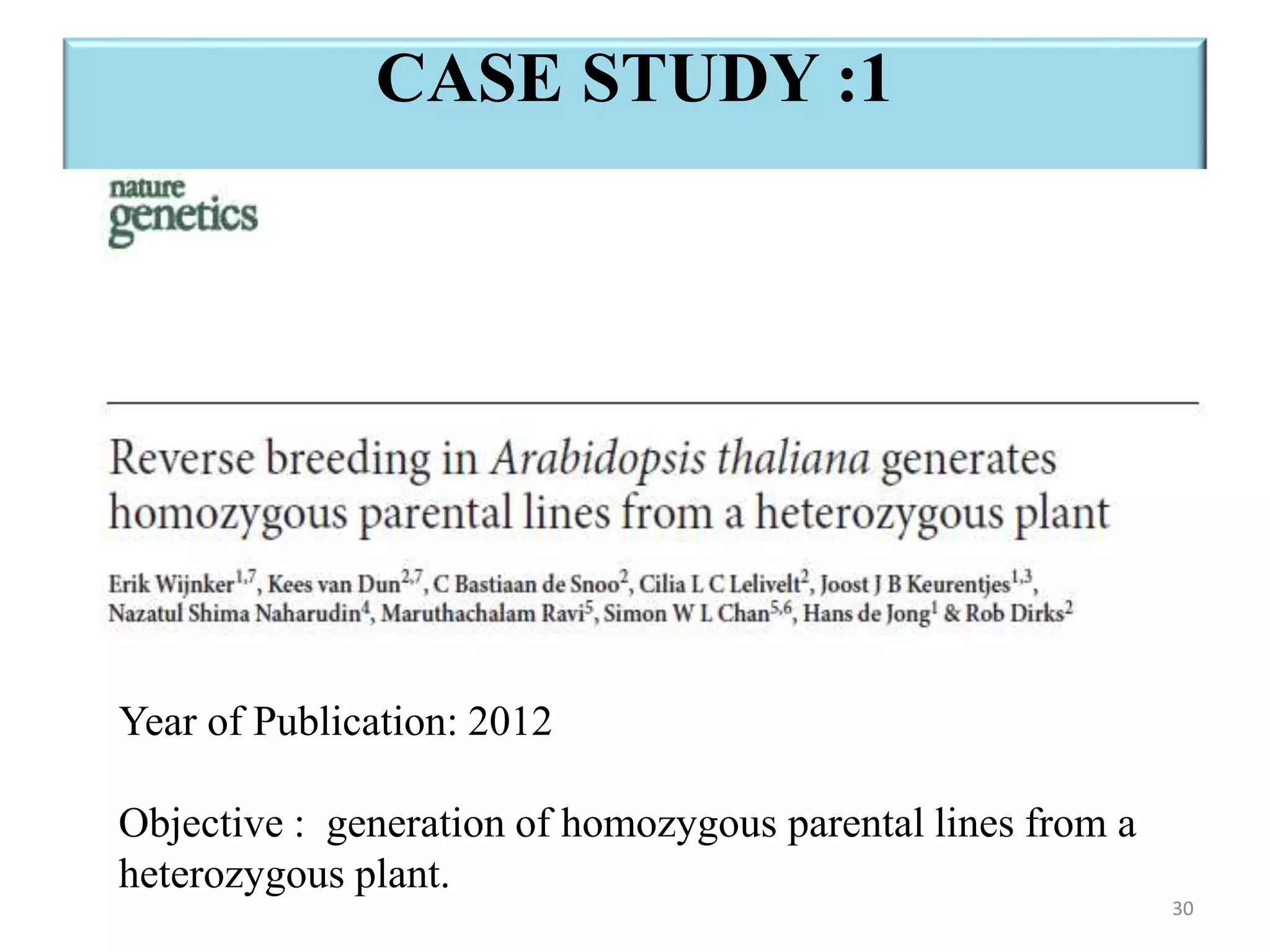Reverse Breeding | PPTX