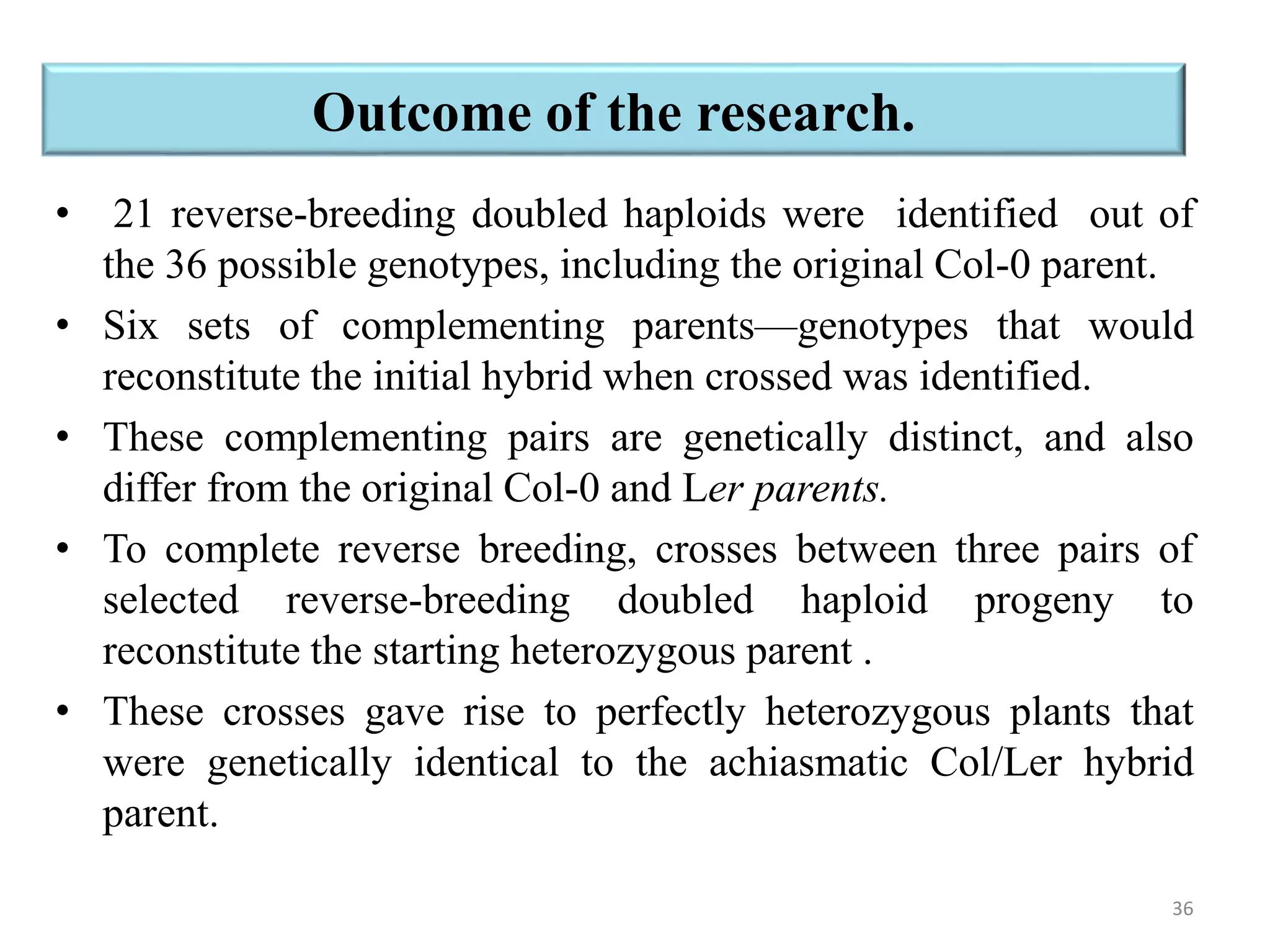 Reverse Breeding | PPTX