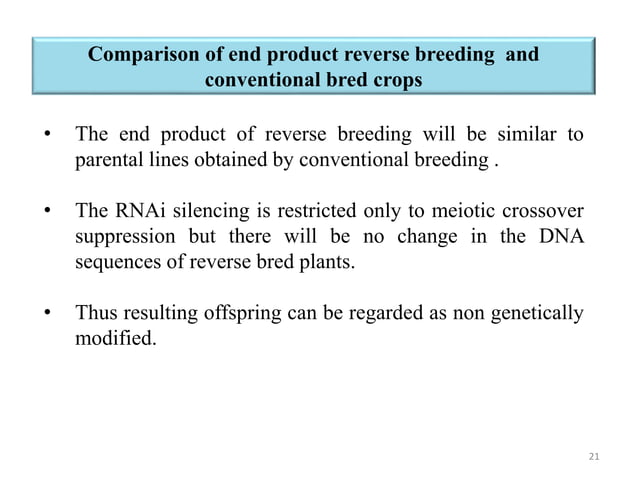 Reverse Breeding | PPTX