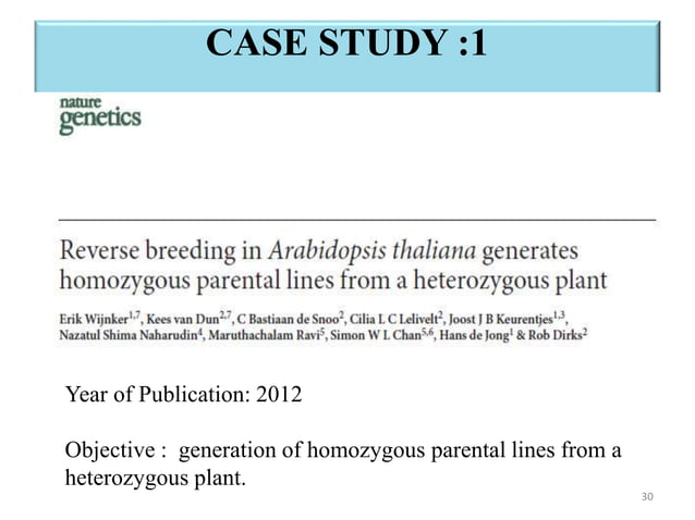Reverse Breeding | PPTX