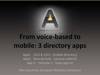 Apps Marathon - Reverse callerID app | PPT