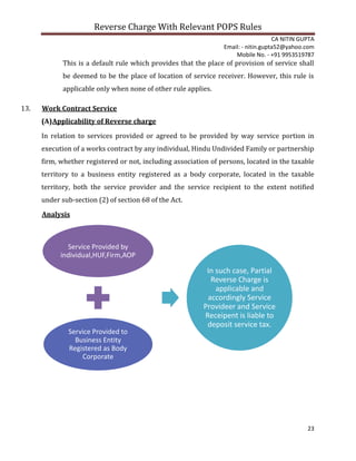 Reverse charge with relevant pops rules pdf | PDF