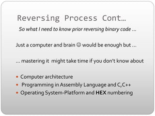 Hacking with Reverse Engineering and Defense against it | PDF