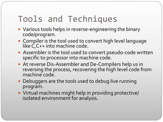 Hacking with Reverse Engineering and Defense against it | PDF