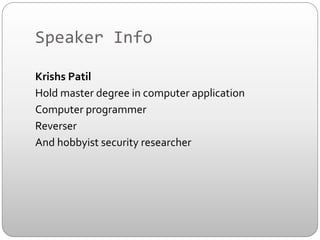 Hacking with Reverse Engineering and Defense against it | PDF