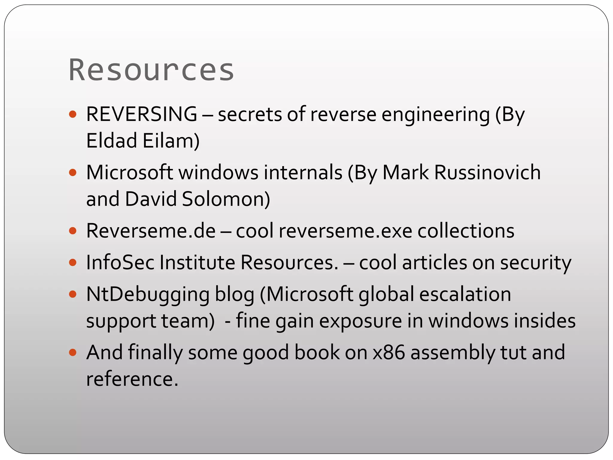 Reverse code engineering | PPTX
