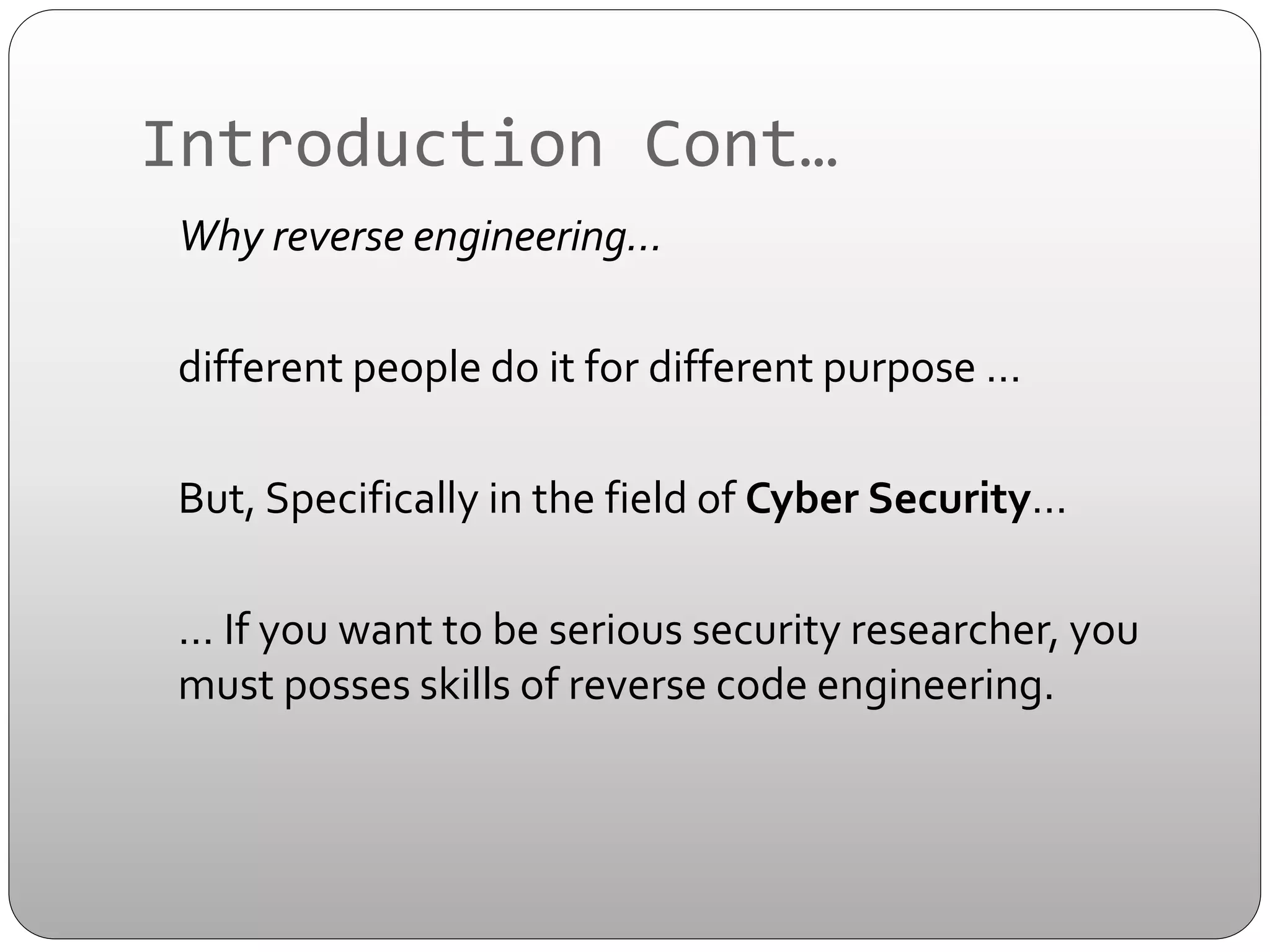 Reverse code engineering | PPTX