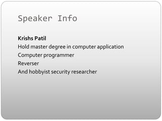 Reverse code engineering | PPTX