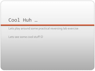 Reverse code engineering | PPTX