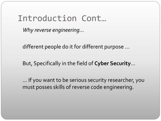 Reverse code engineering | PPTX