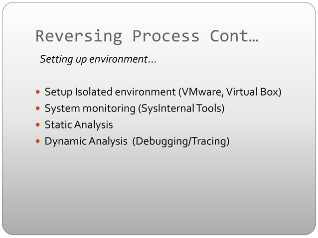 Reverse code engineering | PPT