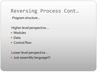 Reverse code engineering | PPTX