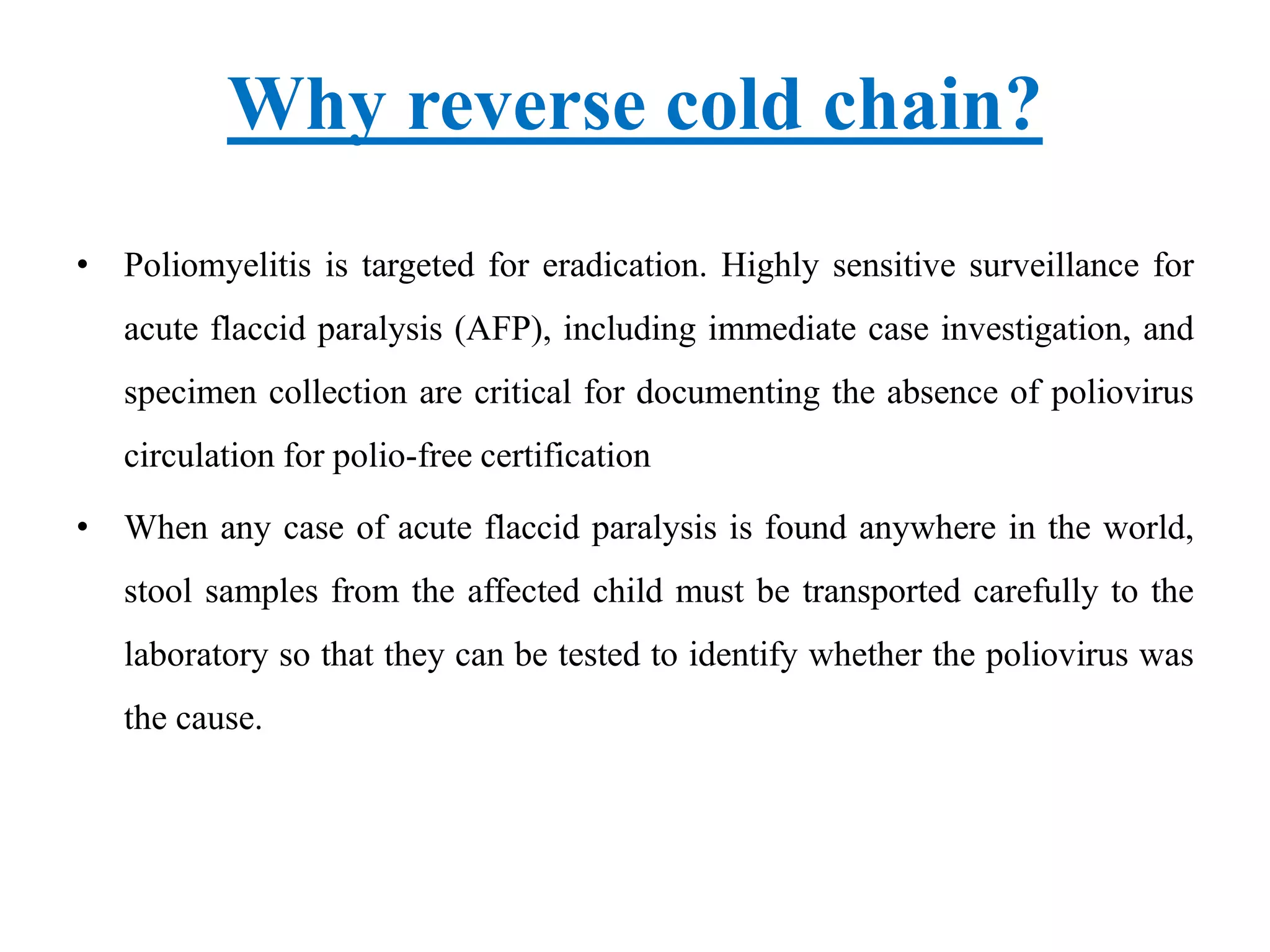 Reverse cold chain | PPTX